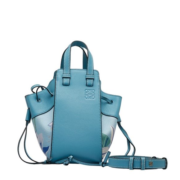 Loewe | Bags | Loewe Hammock Paulas Ibiza Shoulder Bag Blue Leather ...
